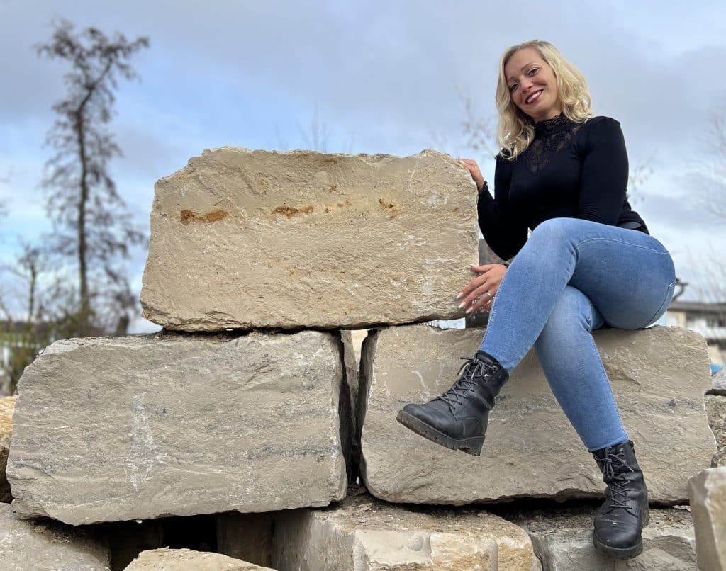 Jura Marmor Quaderstein Baustein Naturstein Steinblock auf Lager