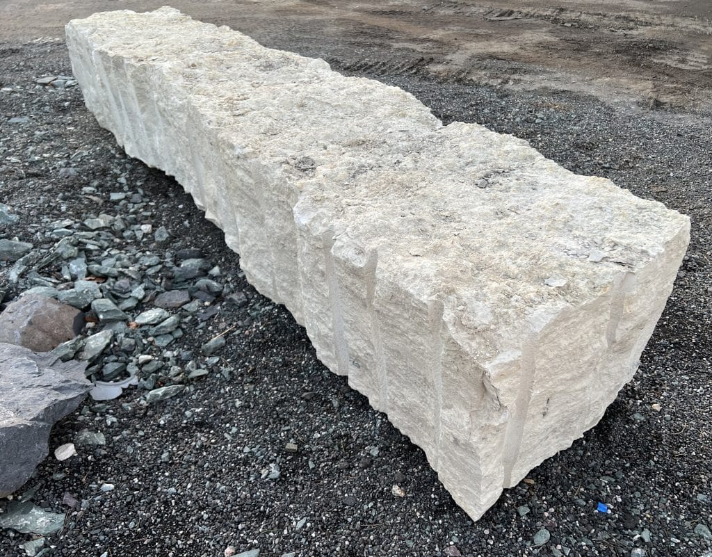 Jura Marmor Kalkstein Sitz Quader extra lang Steinbank massiv
