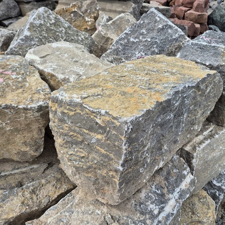 Muschelkalk Quaderstein mit geraden Kanten auf Lager